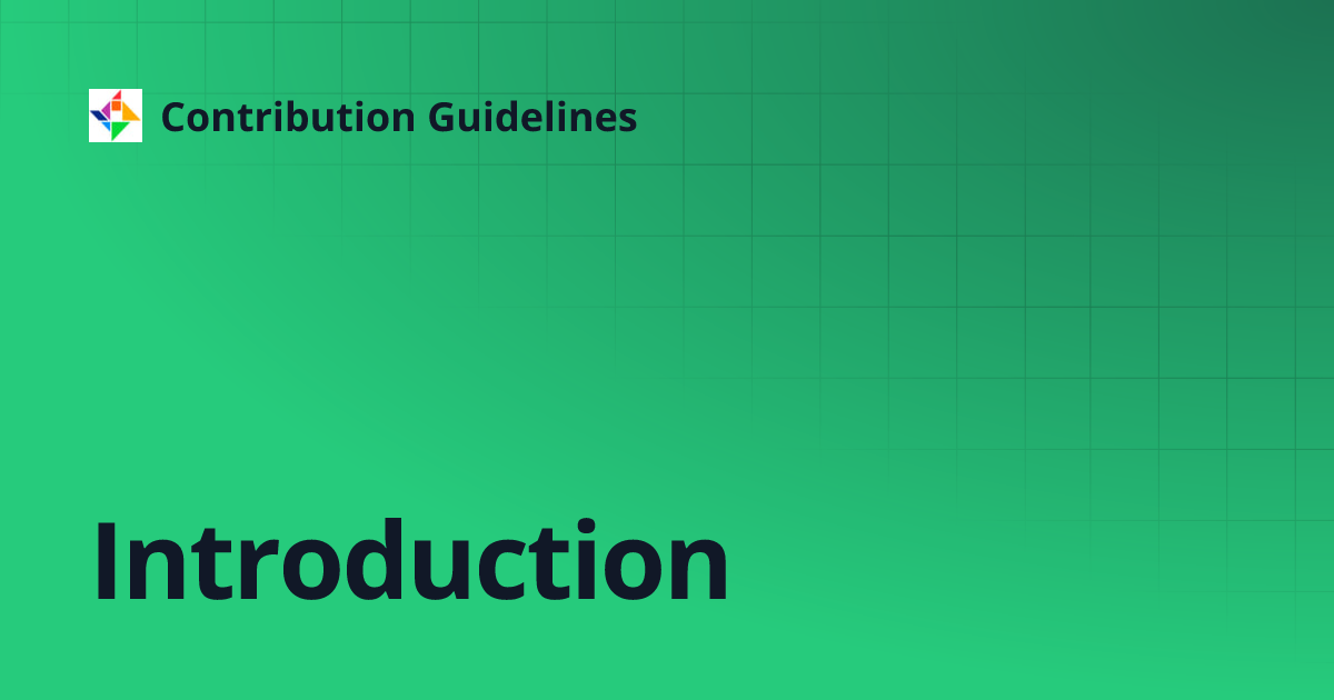 Introduction | Contribution Guidelines